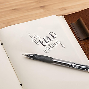 BIC Glide Bold Retractable Ballpoint Pens, Bold Point (1.6mm), Black Ink Pens, 36-Count Pack, Pens for School and Office Supplies (VLGB361-BLK)