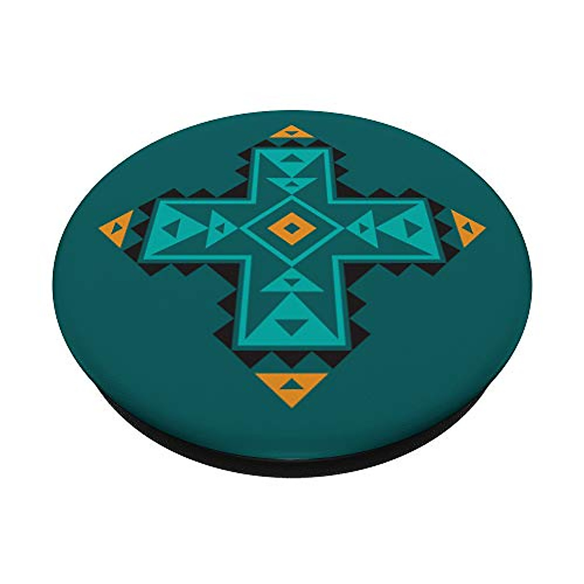 Southwest Geometric Abstract Indian Tribal Cross Pattern PopSockets Grip and Stand for Phones and Tablets