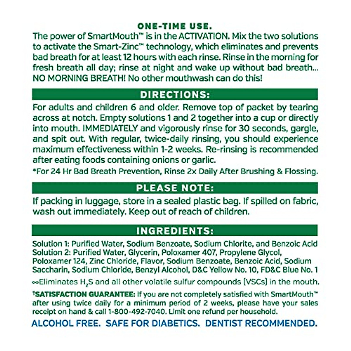 SmartMouth Original Activated Mouthwash & Single Packs, Travel Mouthwash, Fresh Mint