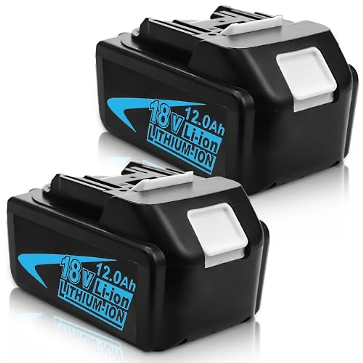 Munikind BL1860B Replacement Battery Compatible with 18V Battery Lithium BL1860 BL1815 BL1820 BL1830 BL1840 BL1850 LXT-400 LED Indicator 【Upgraded to 12.0Ah】 (Blue)