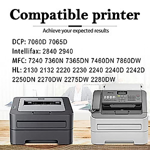 VIT 1 Pack TN420 TN-420 Black Compatible Toner Cartridge Replacement for Brother DCP 7065D 7060D Intellifax 2840 2940 MFC 7240 7365DN 7360N 7460DN 7860DW HL 2130 2220 2230 2240 2132 2240D Printer