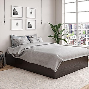 Ameriwood Home Full Platform Bed with Drawers, Espresso