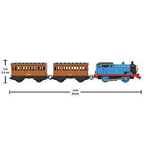 Thomas & Friends Motorized Toy Train with Battery-Powered Thomas Engine and Annie and Clarabel Passenger Cars for Unisex Children
