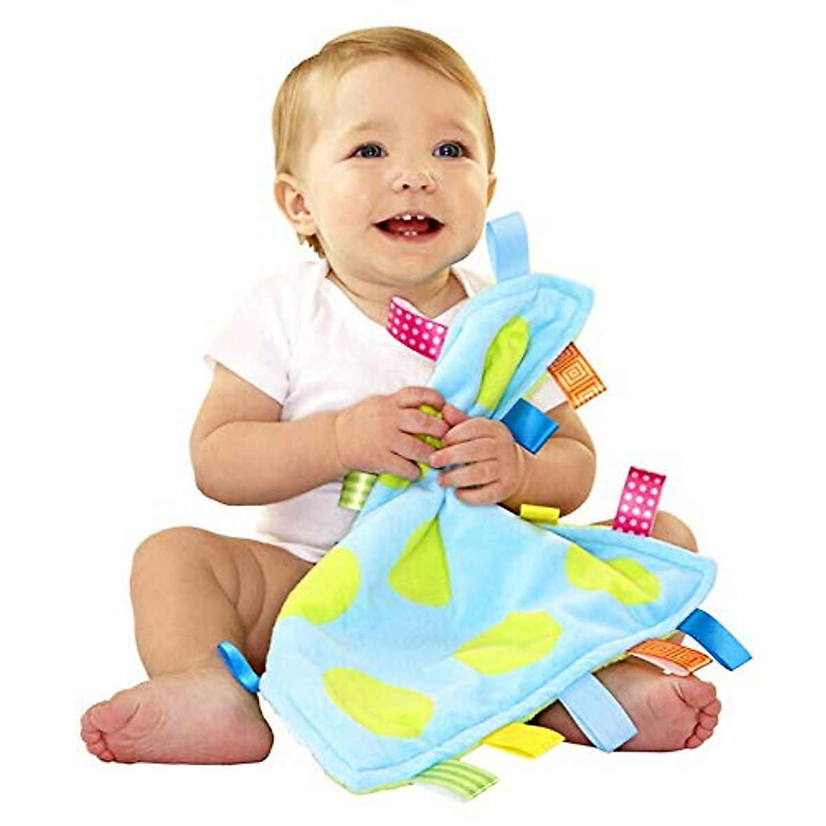 G-Tree Yellow Baby Comforter Blanket - Rabbit, Bird and Bee Animals Security Blanket with Plain Yellow Textured Underside