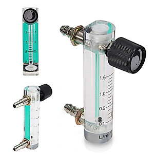 CATSELURRY Flow Meter LZB-6M Oygen Meter 0-1.5 LPM Flowmeter with Control for Detect Oygen Flow for Oygen Air Gas Adjustable