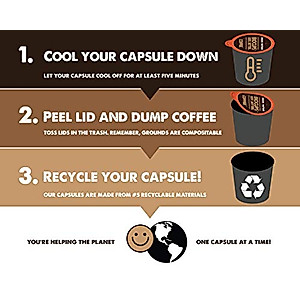 EKOCUPS Organic Extra Bold Roast Coffee Pods, Extra 30% More Coffee Per Cup, Artisan Fair Trade Dark Roast, Extra Bold Coffee for Keurig K Cup Machines, Recyclable Pods, 40 Count