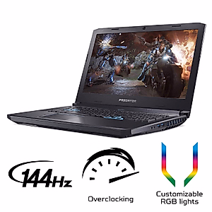 Acer Predator Helios 500 PH517-51-72NU Gaming Laptop, Core i7-8750H, GeForce GTX 1070 Overclockable Graphics, 17.3" FullHD 144Hz G-Sync , 16GB , 256GB SSD, 1TBHDD (Renewed)