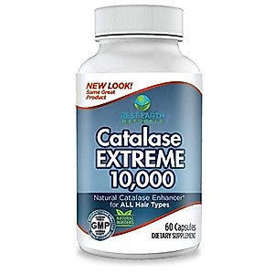 Catalase Extreme 10,000 Catalase Hair Supplement with Catalase, Saw Palmetto, FoTi, Biotin, PABA and More 60 Count
