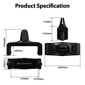 GOOSPERY [2-Pack] Universal Car Phone Mount with Air Vent Clip Hands Free Cradle Holder for Automobile Compatible with iPhone, Galaxy, Huawei, Xiaomi, Google, OnePlus, and Most Smartphones