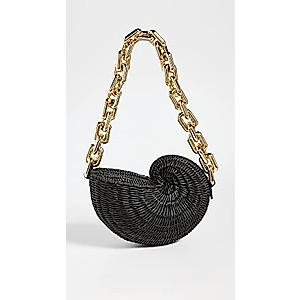 Poolside Bags Women's Anna Conch Clutch, Black, One Size