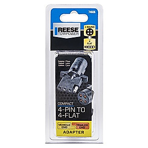 Reese Towpower 74606 4-Way Round to 4-Way Flat Adapter