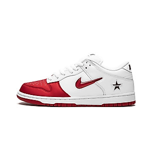 Nike Mens SB Dunk Low CK3480 600 Supreme - Jewel Swoosh Red/White - Size 10