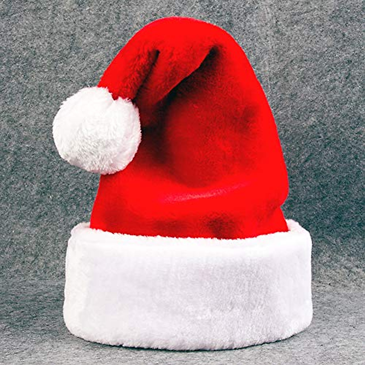 LONGTEN Christmas Hat Santa Hat Xmas Holiday Hat for Children Kids Unisex Velvet Comfort