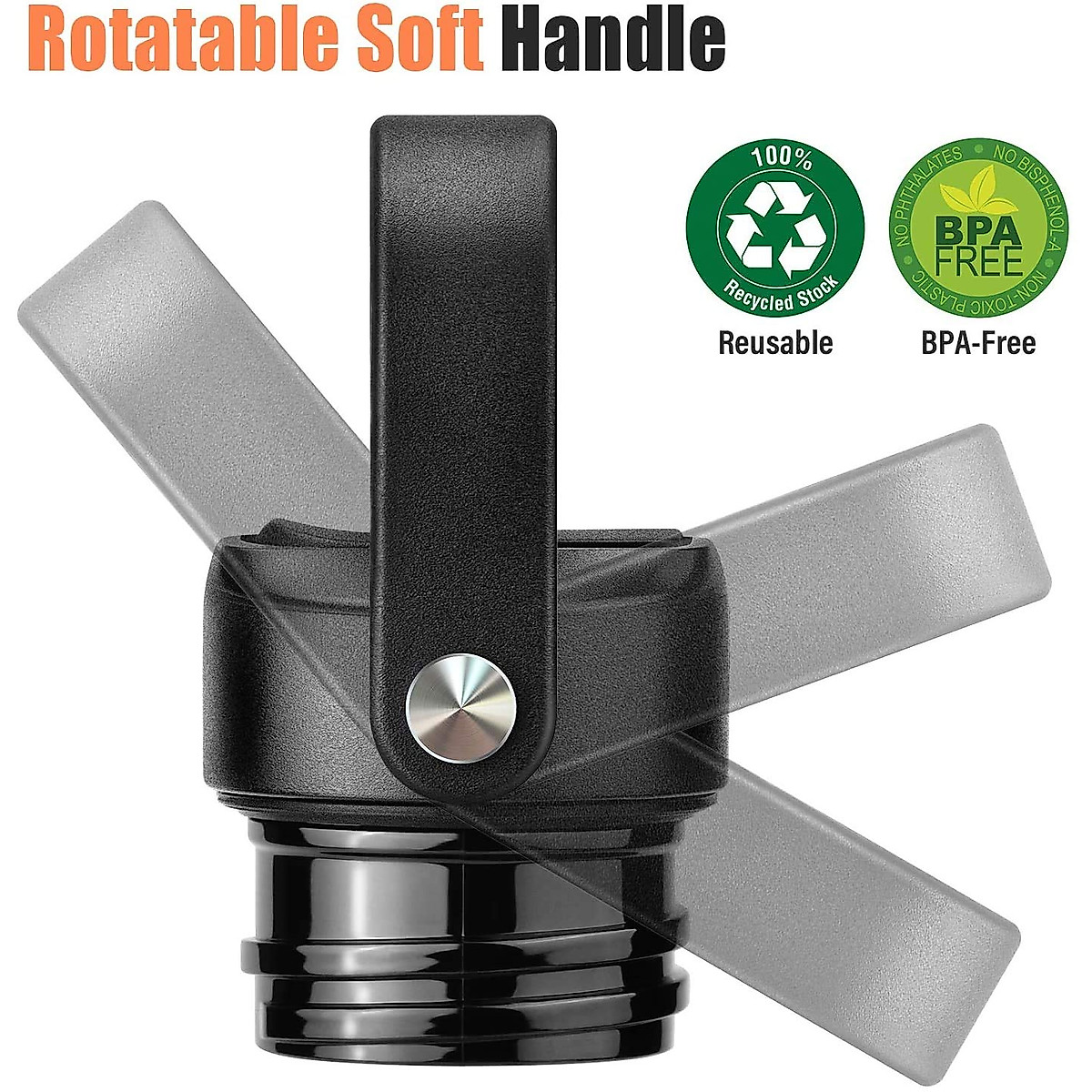 ShunDee Straw Lid for Hydro Flask Standard Mouth Bottle & Simple Modern Ascent with Straws and Brushes,Sports Straw Cap Flip Top Lid (1 Pack) (Patented)