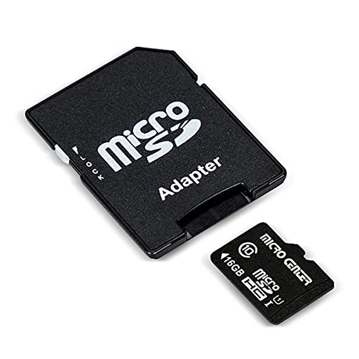 Micro Center 16GB Class 10 Micro SDHC Flash Memory Card with Adapter for Mobile Device Storage Phone, Tablet, Drone & Full HD Video Recording - 80MB/s UHS-I, C10, U1 (5 Pack)
