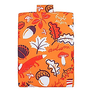 Large Book Sleeve - Fall Pattern - Size 8.5'' x 11'' - Zippered pocket - Book/Planner/Kindle Cover