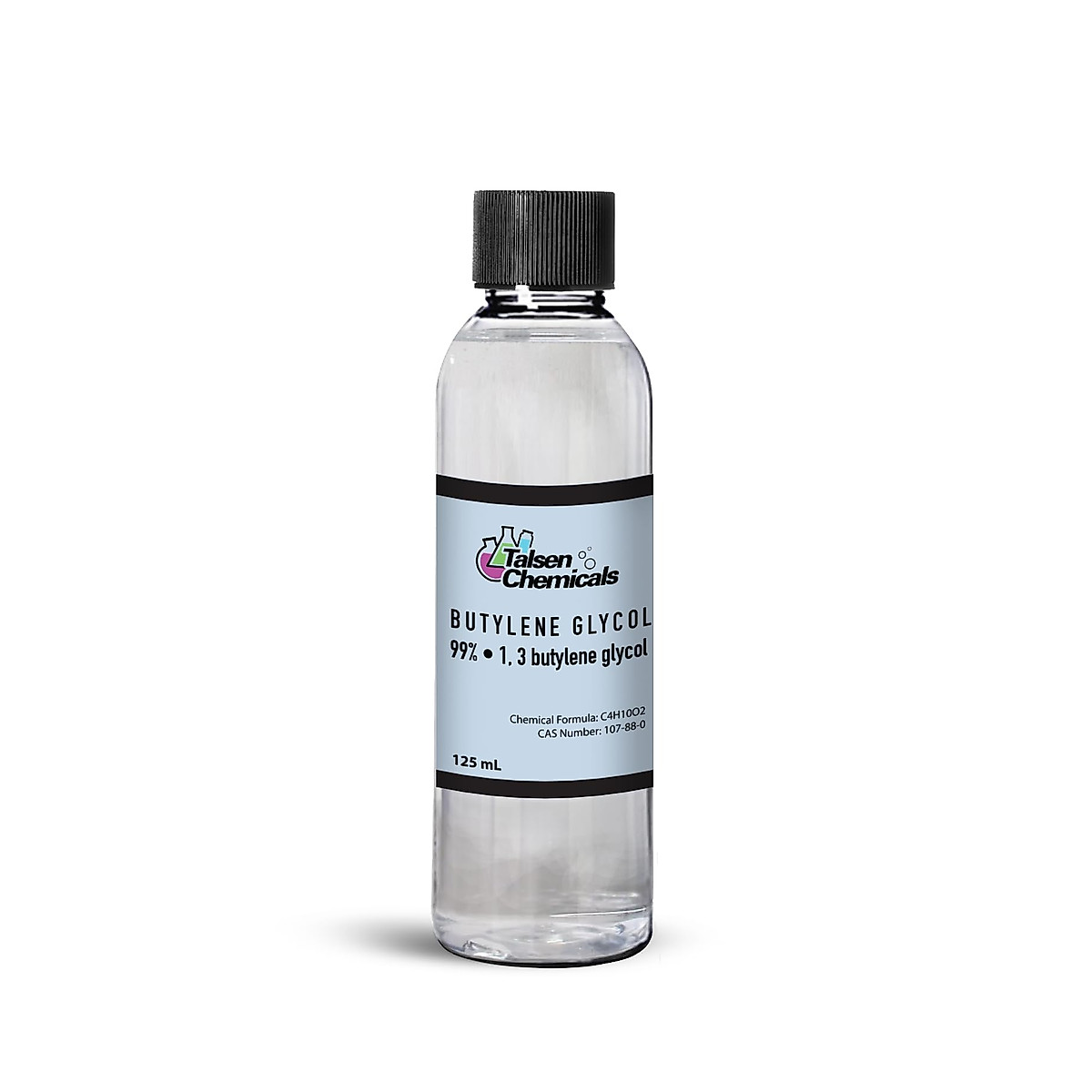 Butylene Glycol Cosmetic Grade (125 mL / 4.22 Oz), Organic Butylene Glycol Moisturizer for Skincare - Emollient Prevents Water Loss from Skin - Skincare 1,3 Butylene Glycol by Talsen Chemicals