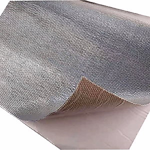 Ummickl 12'' X 24''Aluminized Heat Shield Mat Thermal Barrier Adhesive Backed Heat Blanket, Fiberglass Insulation Reflective Material High Temp Protection