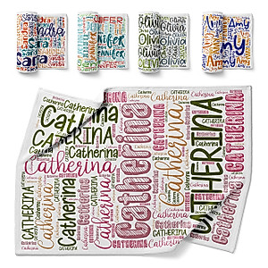 Be Burgundy Personalized Baby Blanket for Kids w/Word Art Names, 30 x 40 Inches, 12 Colors & 9 Fonts, Custom Kids Throw Blankets