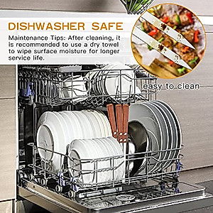 Elesunory 12PCS 16 Inch Stainless Steel Barbecue Skewers, Flat Metal BBQ Kebab Skewers, Long Kebab Skewers Barbecue Skewers with Anti-scald Wood Handle for Meat Shrimp Chicken Vegetable