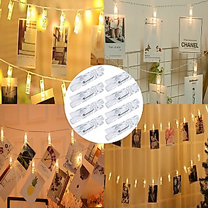 20Pcs Clear Plastic Clothes Pins,Clothes Line String Clips, Mini Clothes Pins, Photo Paper Peg Pins Craft Clips Laundry Storage and Organization Storage and Organization(2.5cm