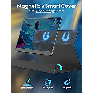 ZSCMALLS Portable Monitor Upgraded Ultra Slim&Lightweight Metal Frame 15 Inch IPS HDR 1080P HD Eye Care Screen USB C Gaming Monitor for Laptop/PC/Cellphone/Switch/PS3-4/Xbox/Raspberry Pi