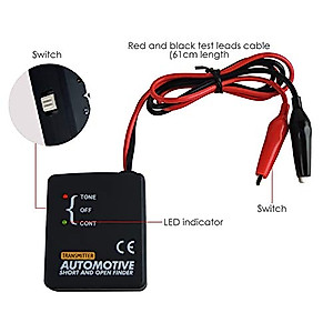 Automotive Circuit Tester, Car Repair Cable Circuit Wire Tracker Tracers Analyzer Short Open Finder Tester Checker Device Detector Probe DC 6-42V Car Diagnostic Tool