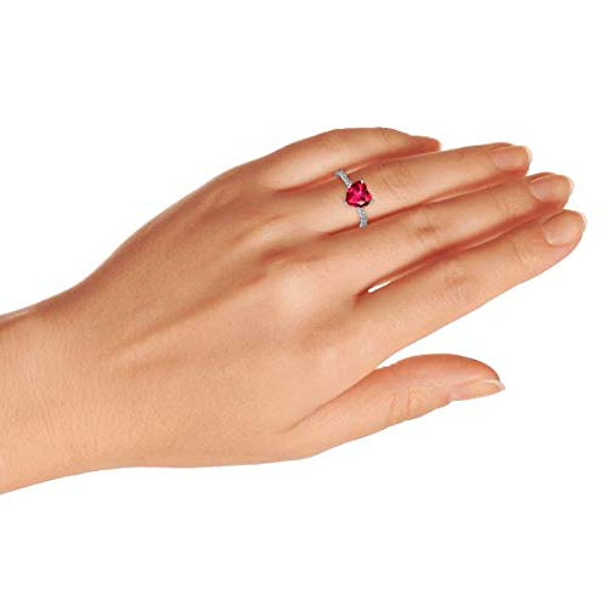 Romantic Classic 2.5CT .925 Sterling Silver Cubic Zirconia Clear Heart Shape Solitaire AAA CZ Engagement Ring For Women Promise Ring 1MM Band