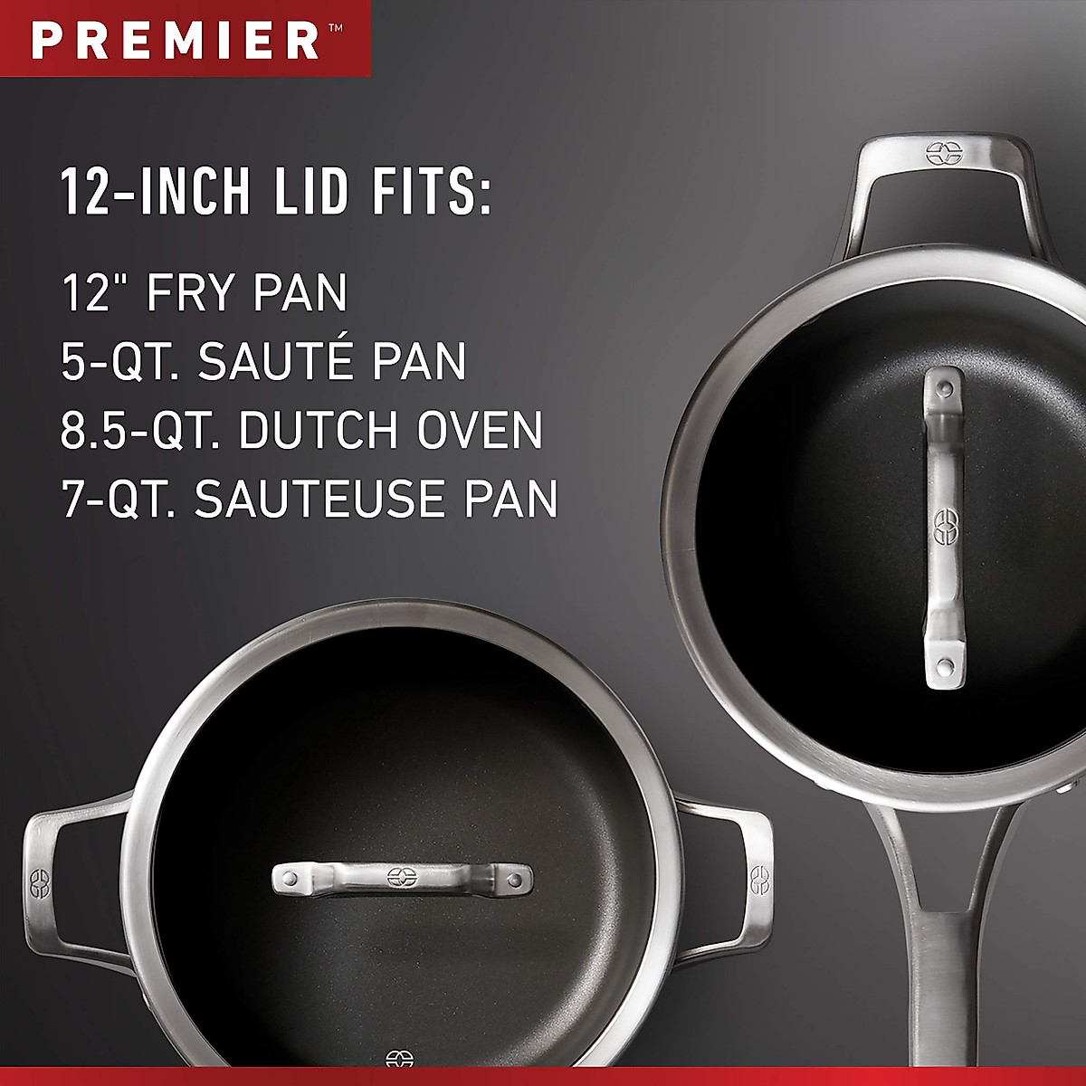 Calphalon Premier 10-Inch and 12-Inch Glass Lid Combo