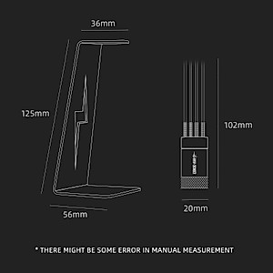 MHW-3BOMBER WDT Espresso Distribution Tool Coffee Stirrer 0.25mm Magnetic Stand Storage (8 Replacement Needle) T6026