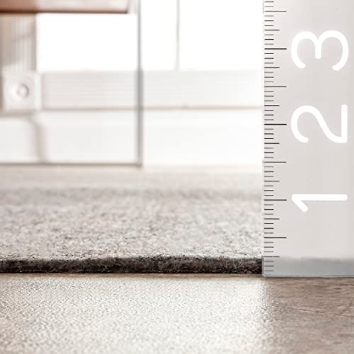 nuLOOM Ultra Premium Eco Friendly Non-Slip Felt Thick Rug Pad, 4' Round, Grey