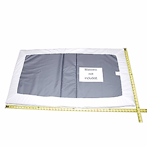 Fitted Bed Sheet for Portable ElanBambino Travel Crib, 23" x 44". Your Baby Will Love The Custom White Cotton Layer of Comfort. Made Exclusively for ElanBambino Mini Portable Cribs (Sold Separately).