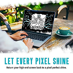 Calyptus Screen Cleaner Spray Kit | 8 Ounces + 4 Screen Cloths | Plant Based Power | USA Made | Cleans TV, iPad, Laptop, Phone Screen Cleaner, Tablet, MacBook