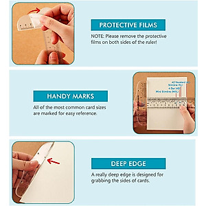 6" Clear Acrylic T-Square Ruler, Drafting T Square, Drafting Tools, T Ruler Transparent Crafting and Drafting Graduated T-Ruler Inch Metric T-Square Measuring Scale Rule