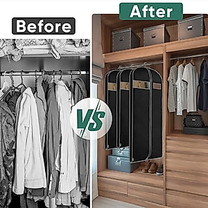 BALEINE Heavy Duty Garment Bag with Shoe Storage Travel Bag for Dresses, Suit, Coats Travel Essential (54")