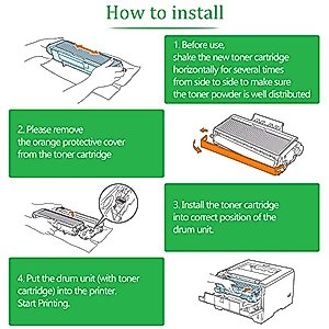 greencycle TN650 TN-650 Toner Cartridge Replacement Compatible for Brother DCP-8050DN DCP-8085DN HL-5340D HL-5350DN HL-5370DW MFC-8370 MFC-8480DN MFC-8880DN Series Printer (Black, 10 Pack)