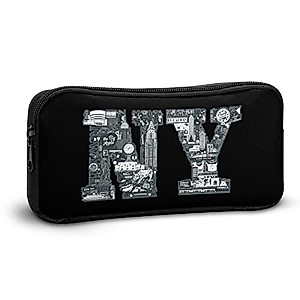 I Love New York City Pencil Case Makeup Bag Big Capacity Pouch Organizer for Office College