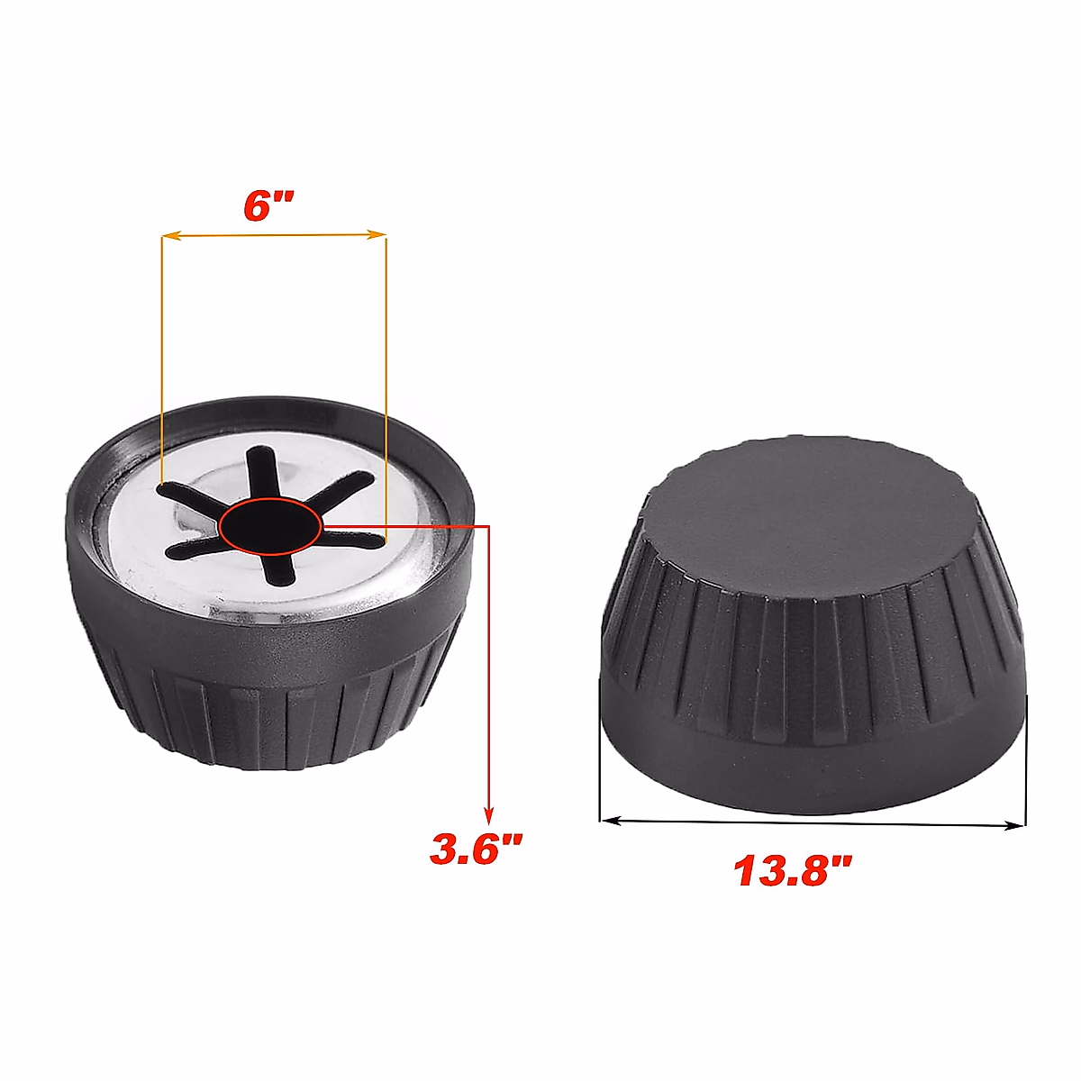 987101 Wheel Hub Caps Replacement Parts for Weber Charcoal Kettle Grill and Old Weber Genesis Grill Wheel Axle Hubcap Push on Axle Cap Retainer BBQ Grill Kenmore Grill Wheels Parts 2pcs