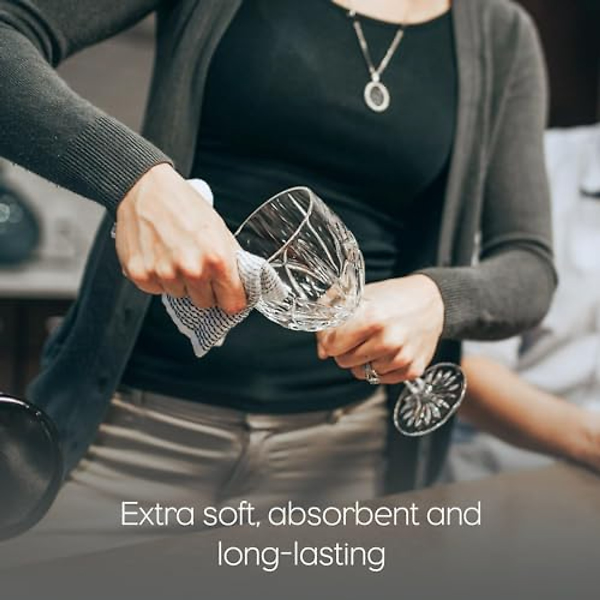 Full Circle Tidy 100% Organic Cotton Dish Cloths, Set of 3, Grayscale