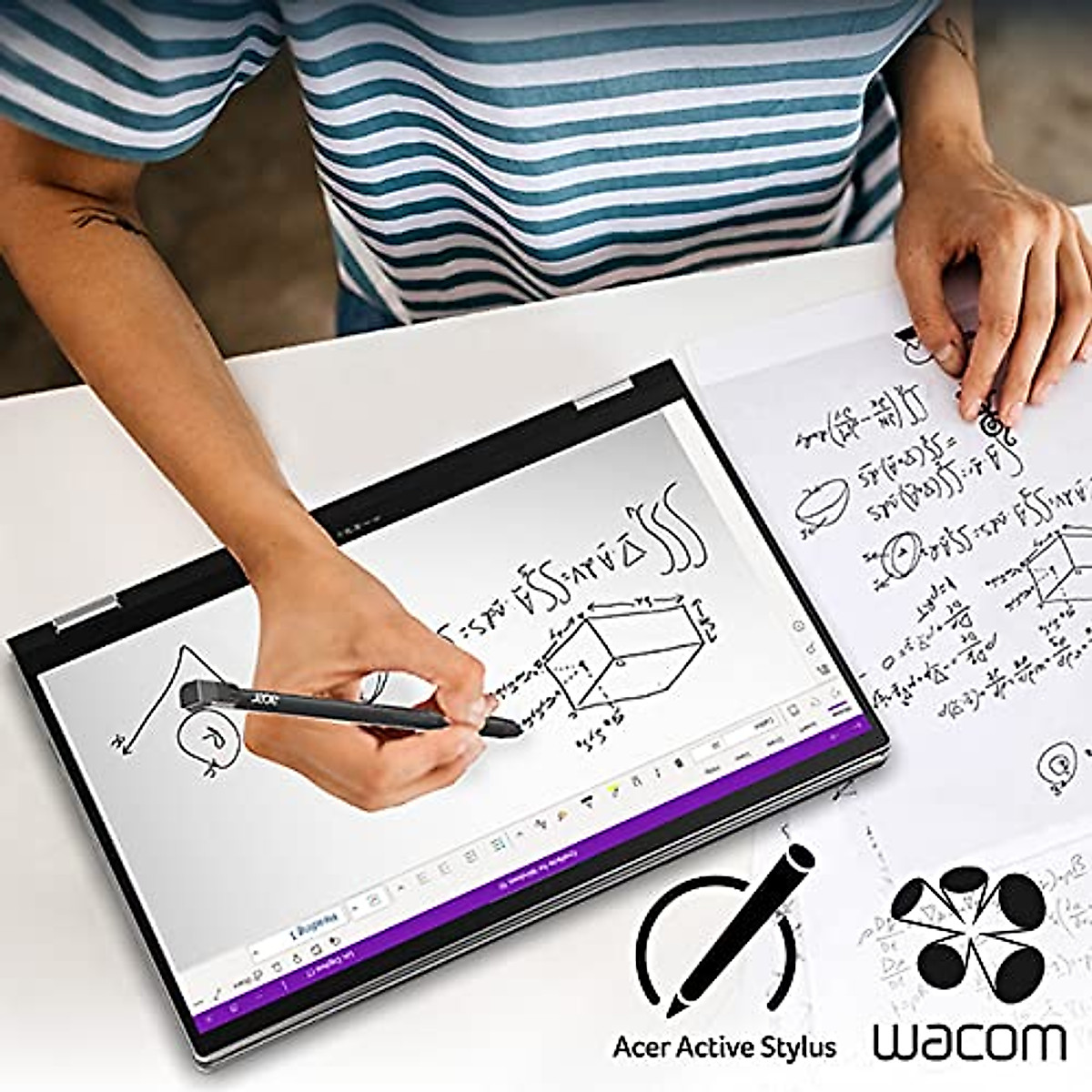 Acer Spin 3 Convertible Laptop | 14" 1920x1080 IPS Touch Display | Intel Core i5-1235U | Intel Iris Xe Graphics | 8GB LPDDR4X | 512GB PCIe Gen 4 SSD | WiFi 6 | Dockable Active Stylus | SP314-55N-53GS