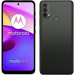 Motorola Moto e40 Dual-SIM 64GB ROM + 4GB RAM (GSM Only | No CDMA) Factory Unlocked 4G/LTE Smartphone (Black) - International Version