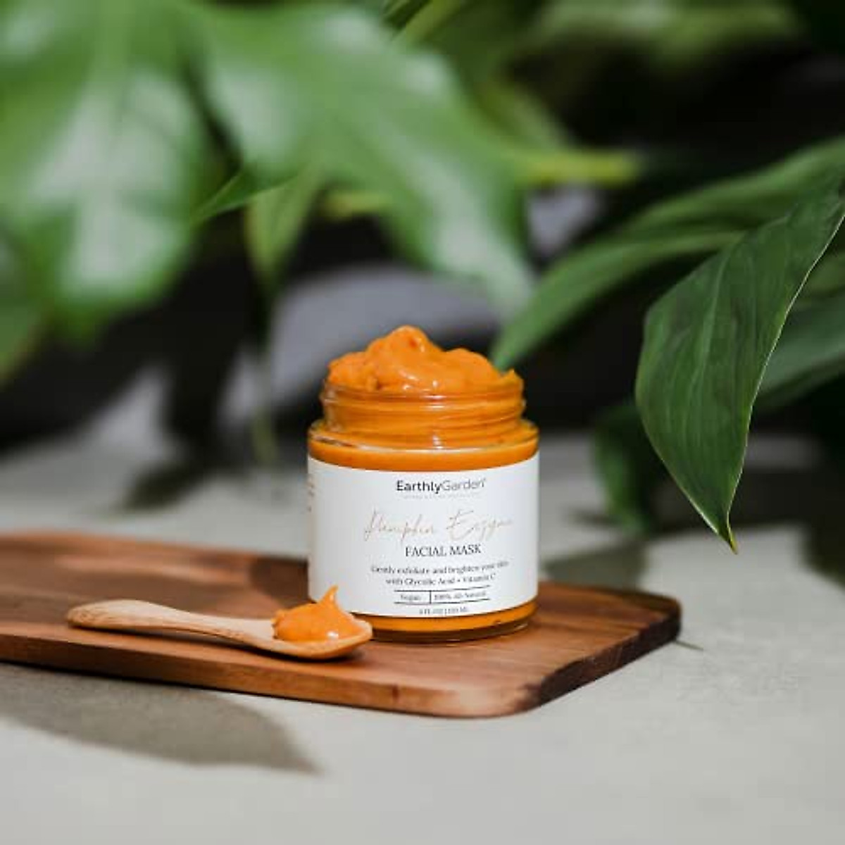 EarthlyGarden Pumpkin Enzyme Face Mask | Vegan, Cruelty-Free | Cleanse, Exfoliate, Moisturize & Hydrate | Brighten Dull Skin + Dark Spots | For All Skin Types