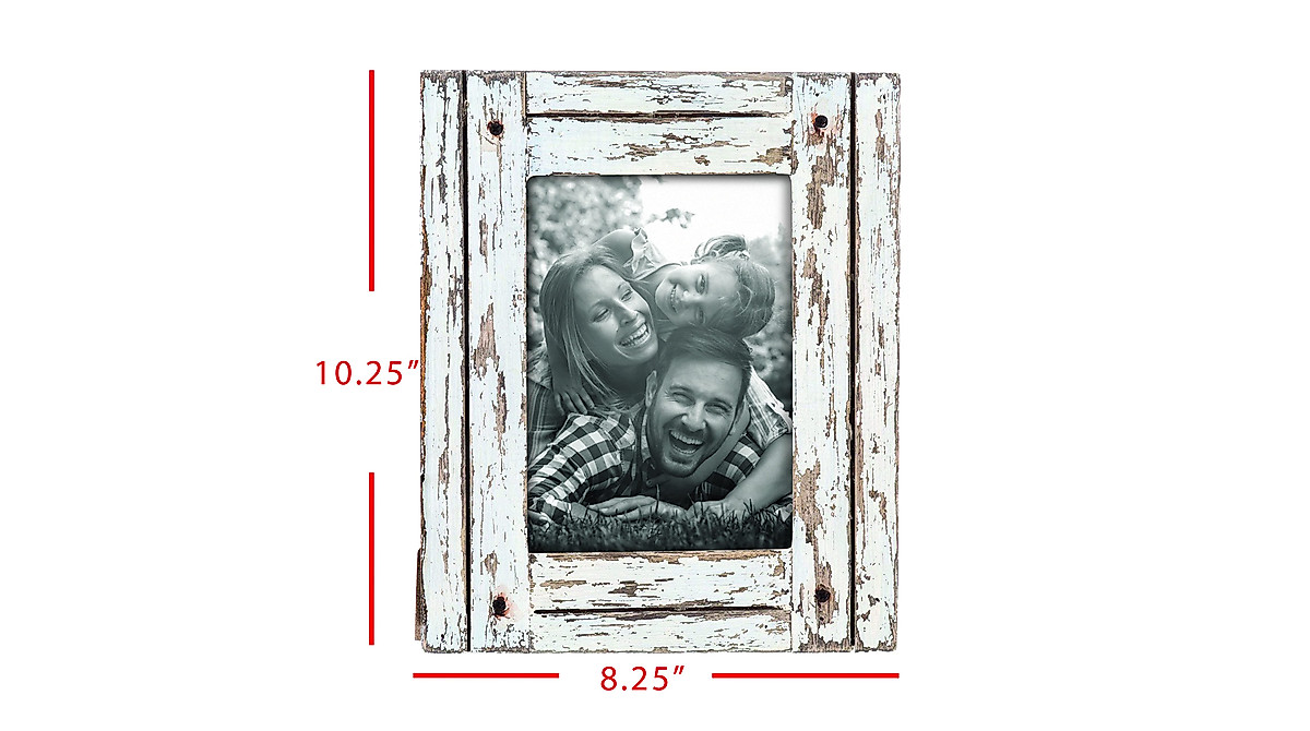 Foreside Heartland 5x7 Photo Frame - Rustic White Charm