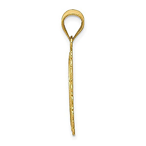 14K Yellow Gold Taurus Zodiac Oval Necklace Charm Pendant (Bull) Only