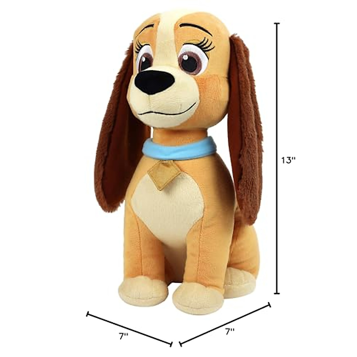 Disney Classics Friends Large 11.6-inch Plush Lady, Officially Licensed Kids Toys for Ages 2 Up by Just Play