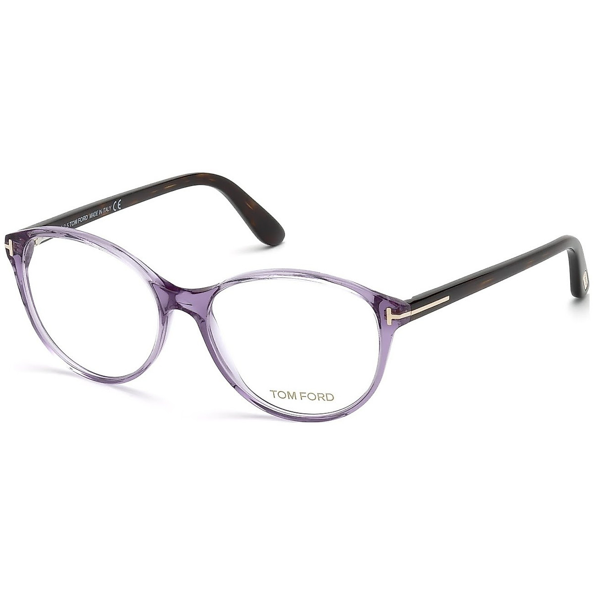 Tom Ford - FT 5403, Round, ACETATE/SILVER, women, LILAC (078 A), 54/15/140