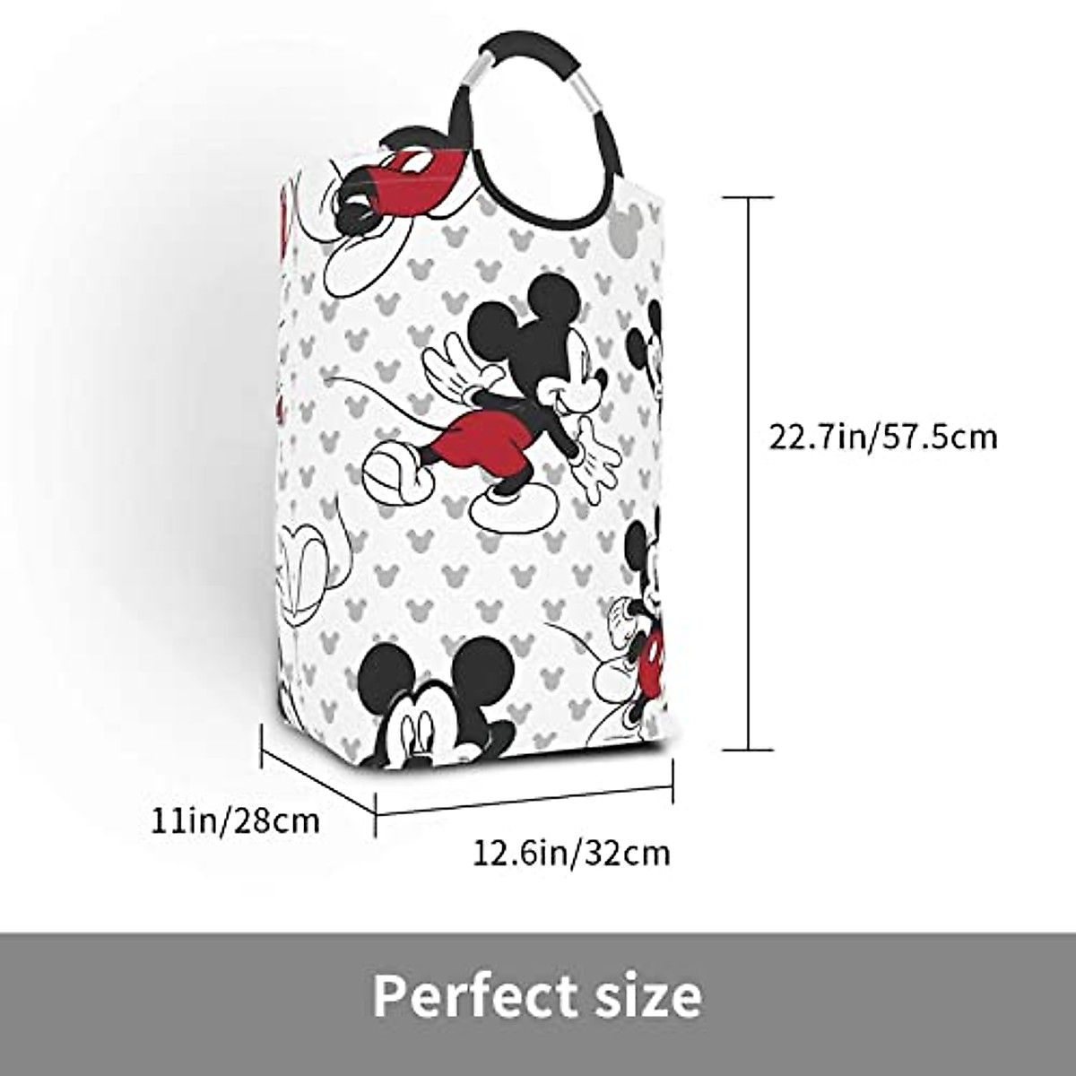 White Laundry Bag Foldable Square Laundry Hamper Waterproof for Washing Storage, 50L