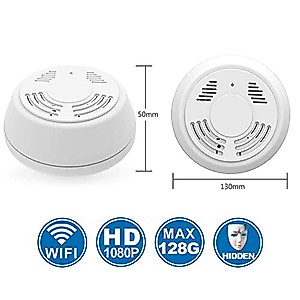 Hidden Camera Smoke Detector - Spy Camera 180 Days Standby Mini HD 1080P WiFi Night Vision Motion Detection Video Recorder Real-Time View Nanny Cam