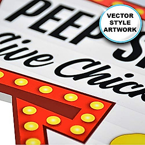 Bigtime Signs Peep Show Live Chicken Decor PVC 11"x9.5''- Chicken Coop Accessories - Chicken Gifts for Chicken Lovers, Chicken Brooder | Funny Chicken Decor for chicken feeder and chicken nesting box