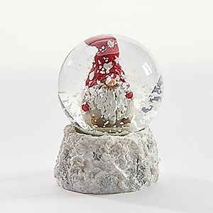 Gnome Winter White 2.5 inch Glass and Resin Stone Holiday Water Snow Globe